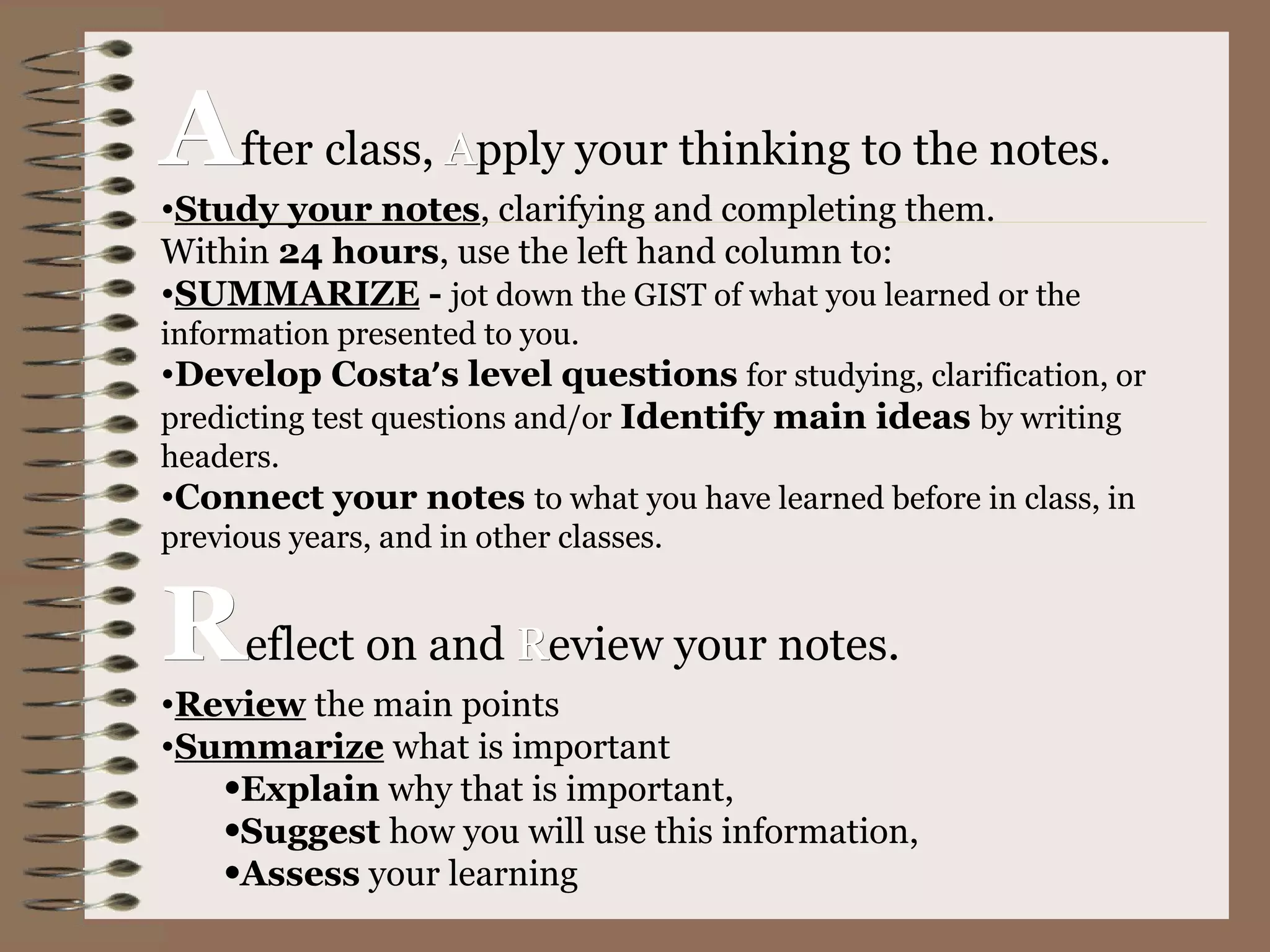 Cornell style note introduction of star | PPT