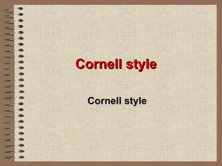 Cornell style note introduction of star | PPT | Educational Assessment ...