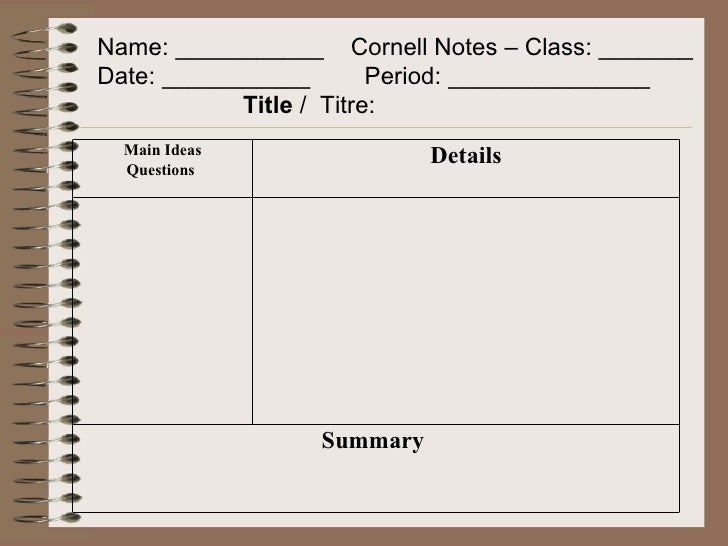 Cornell style note introduction of star