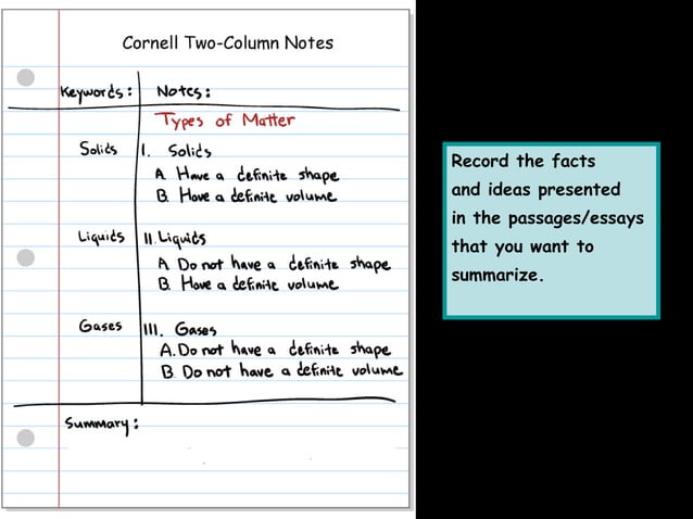 Cornell Two Column Notes