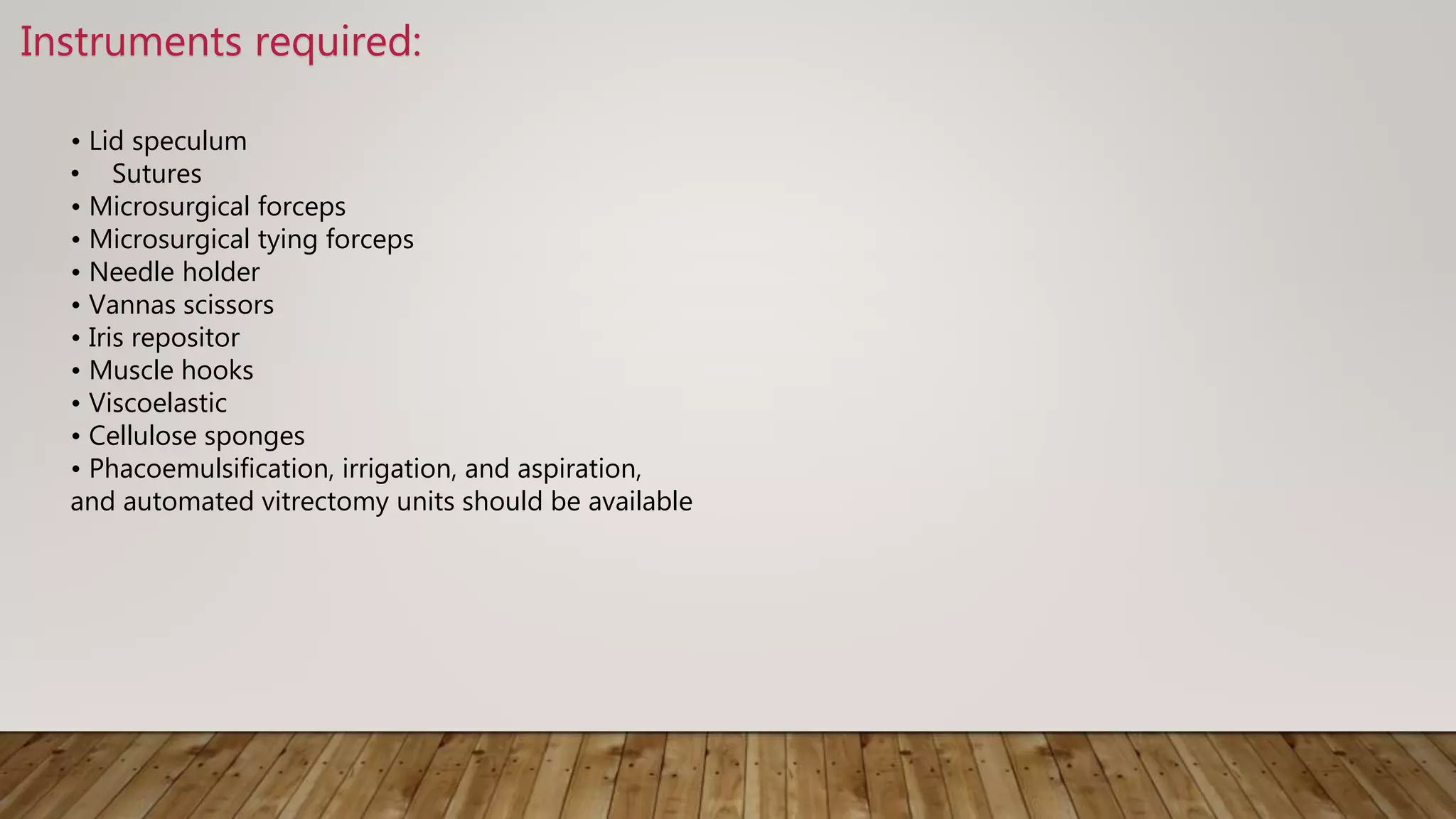 Corneo scleral trauma repair | PPTX