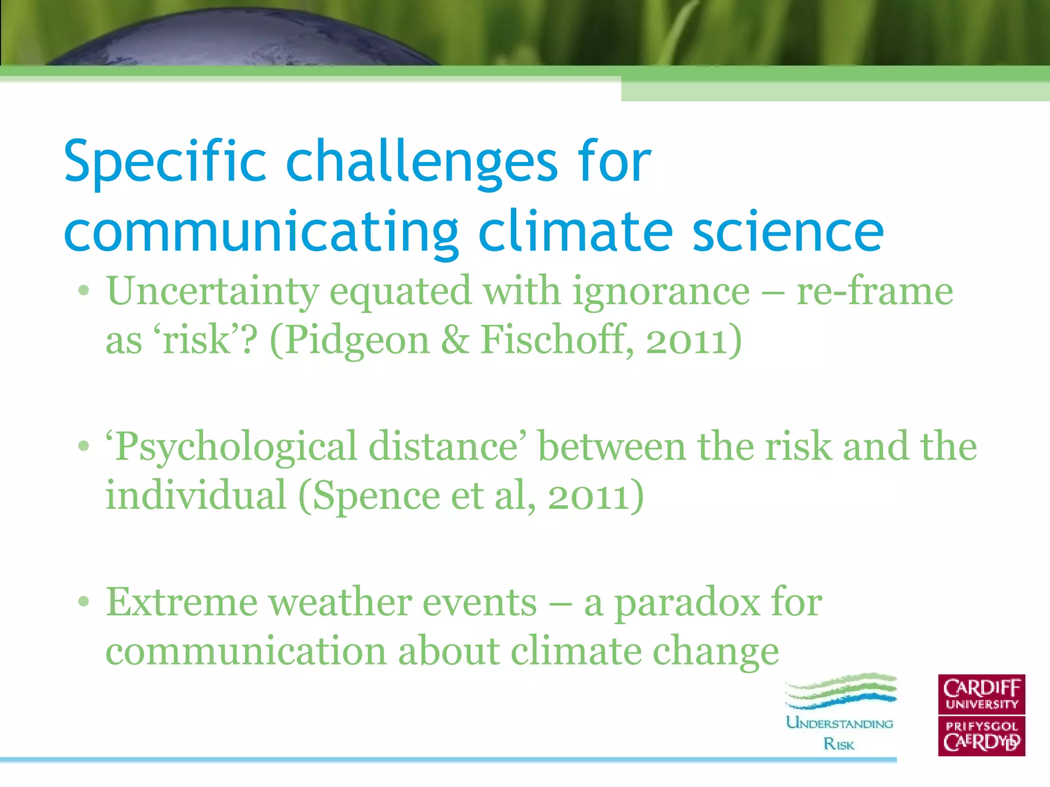 Corner communicating climate change | PPT