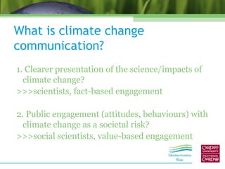Corner communicating climate change | PPT