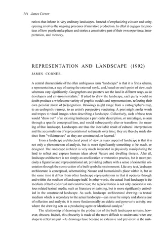 Corner James Representation & landscape 1992 | PDF