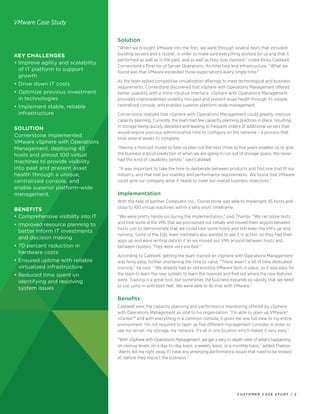 VMware Cornerstone Written Case Study | PDF