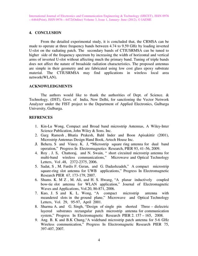 Corner truncated inverted u slot triple band tunable rectangular ...