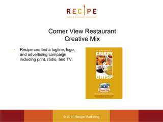 Corner View Restaurant Case Study | PPT