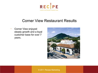 Corner View Restaurant Case Study | PPT