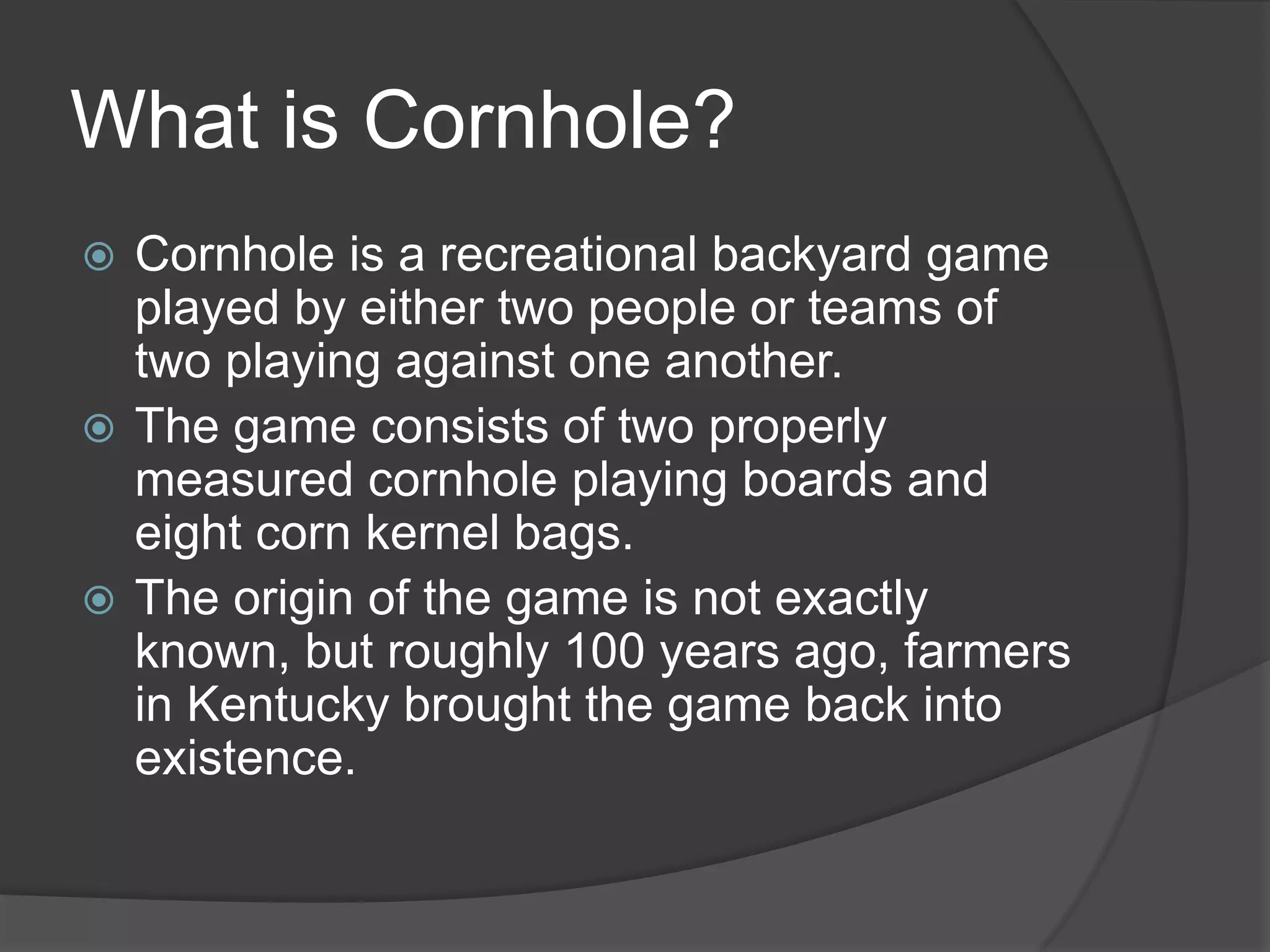 Cornhole | PPT