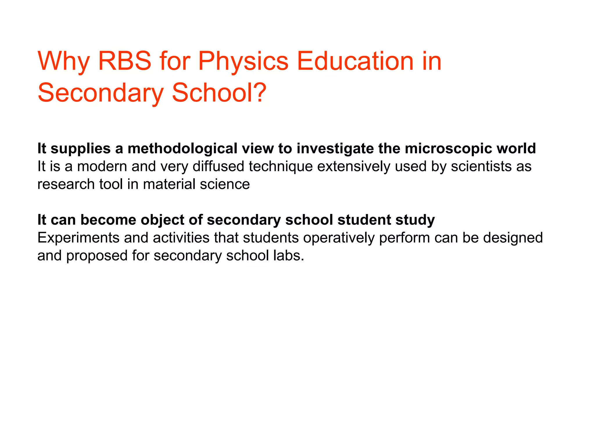Rutherford Backscattering Spectrometry: A Laboratory Didactic Path ...