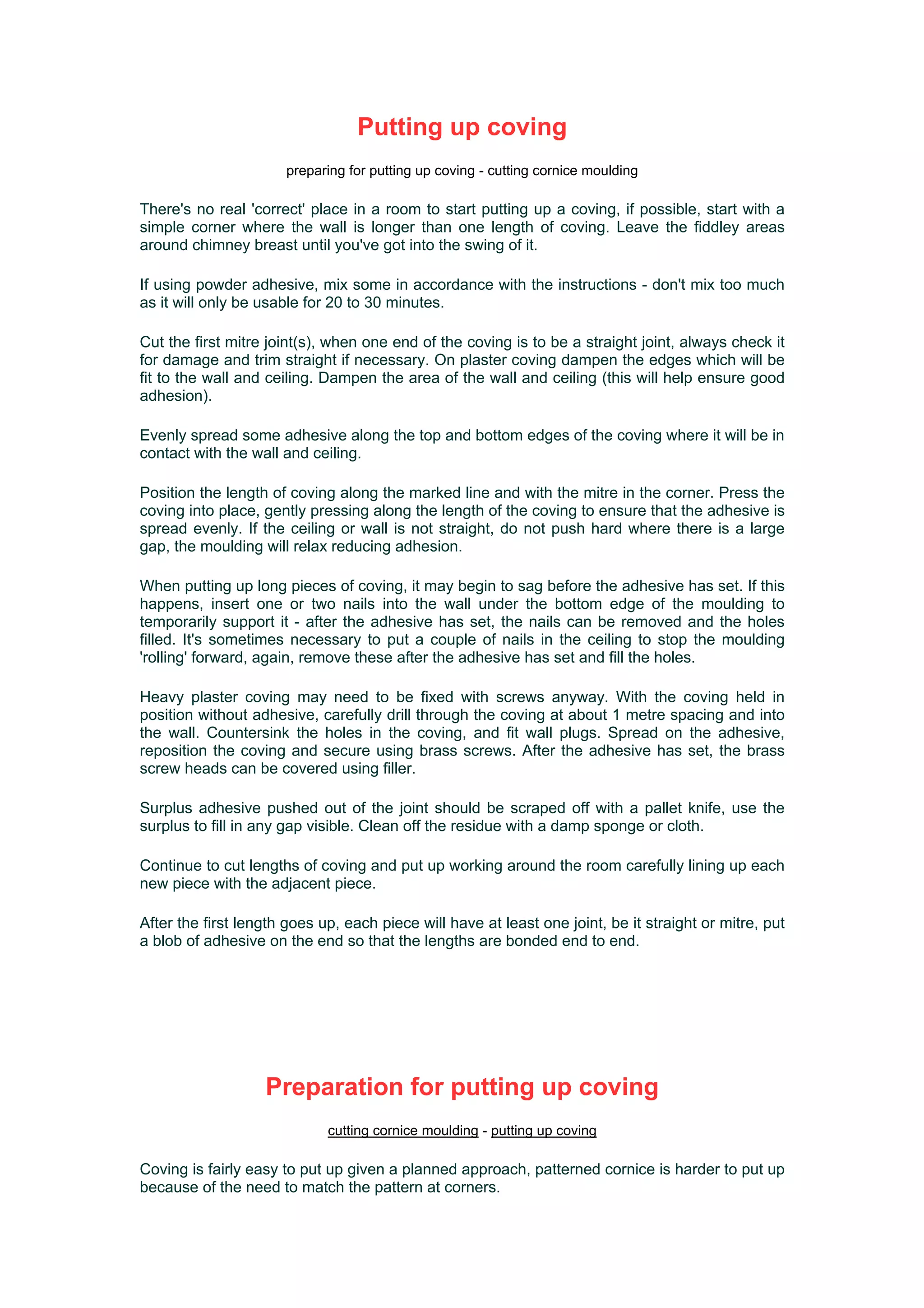 Cornices and coving | PDF