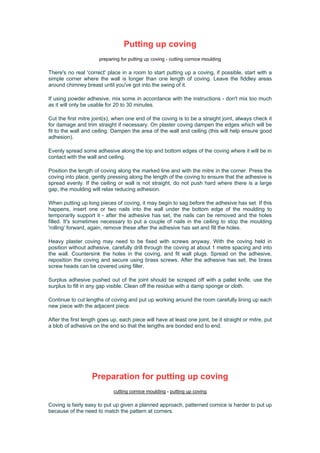 Cornices and coving | PDF