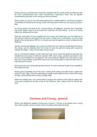 Cornices and coving | PDF