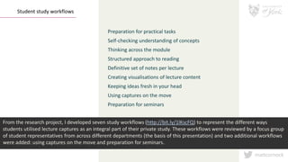 Strategies for supporting effective student engagement with lecture recordings | PPT
