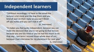 Understanding how and why students use lecture captures | PPT