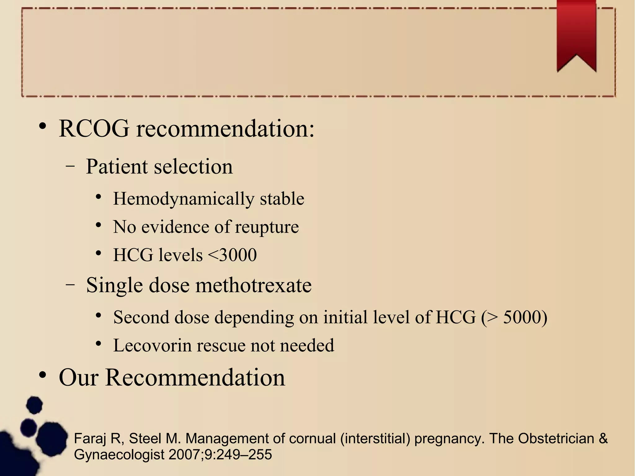 Cornual ectopic case series | PPT