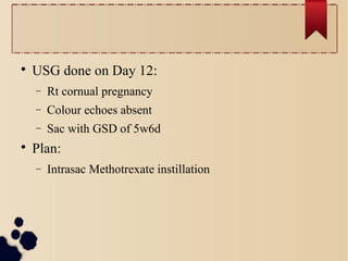 Cornual ectopic case series | PPT