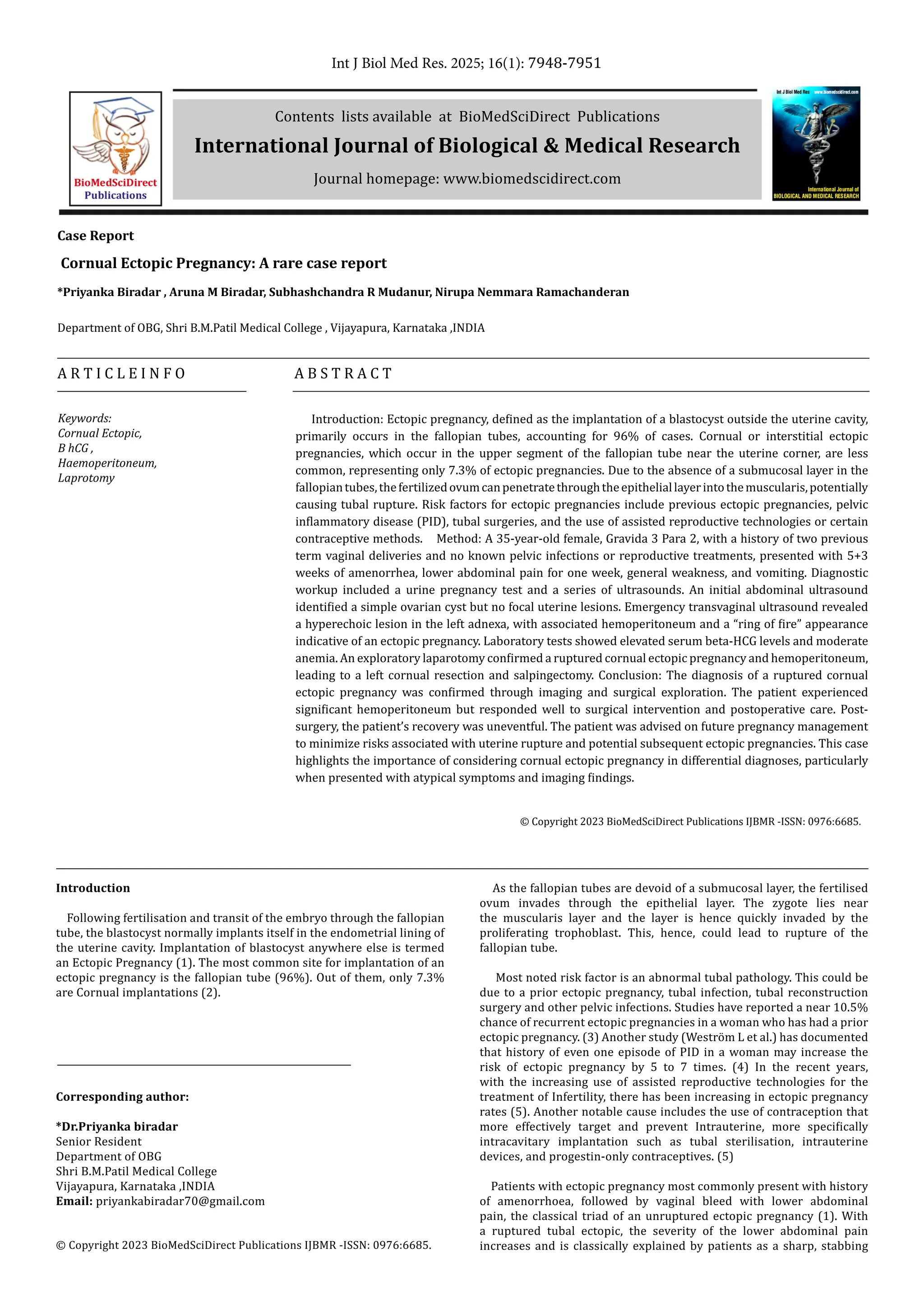 Cornual Ectopic Pregnancy A rare case report.pdf