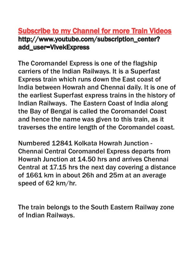 COROMANDEL EXPRESS at Full Speed : Indian Railways Video