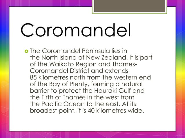 Coromandel peninsula (1) | PPT