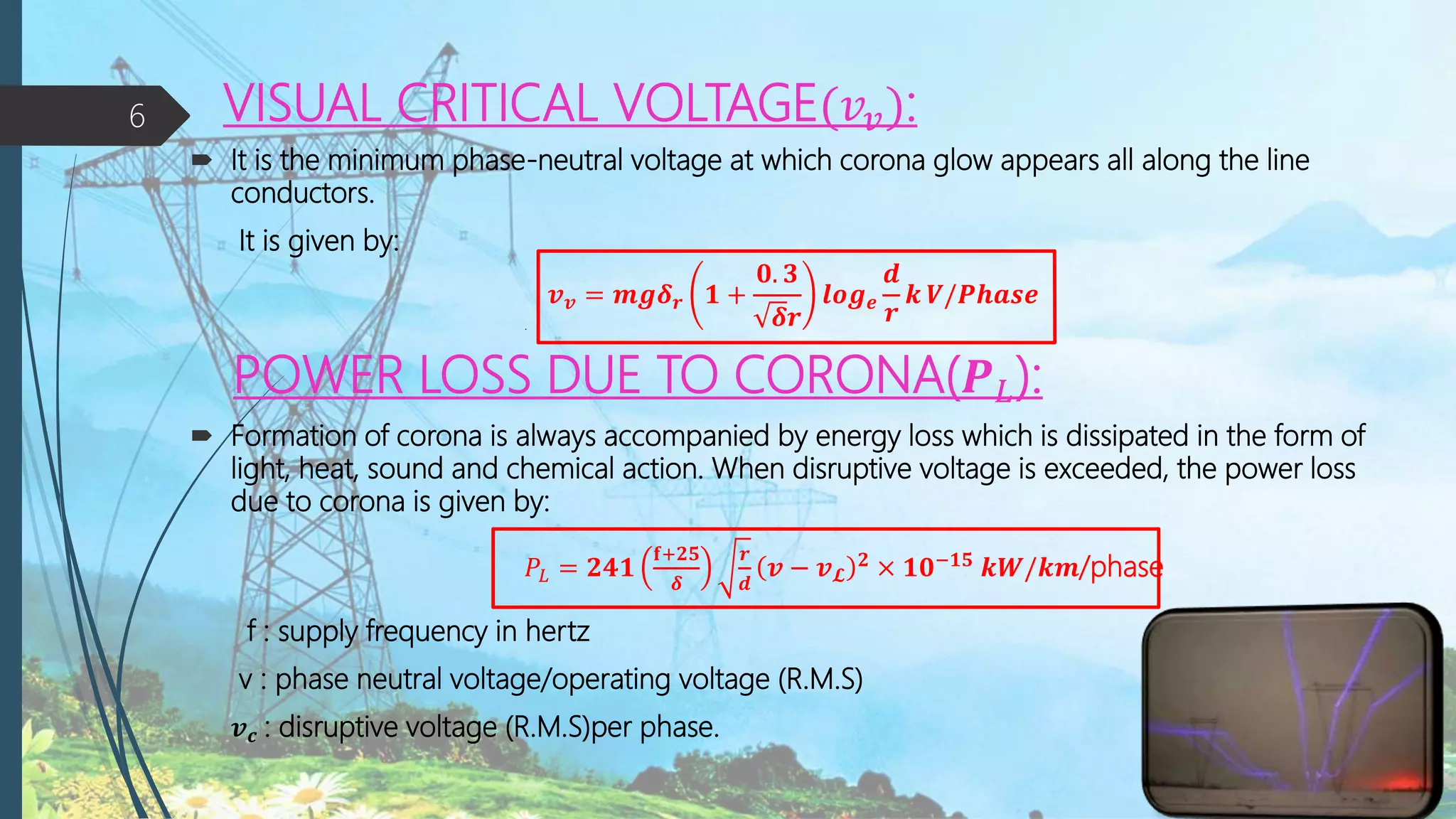 Corona Effect (ELECTRICAL ENGINEERING) | PPTX