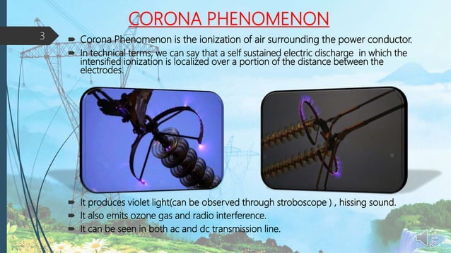 Corona Effect (ELECTRICAL ENGINEERING) | PPTX | Physics | Science