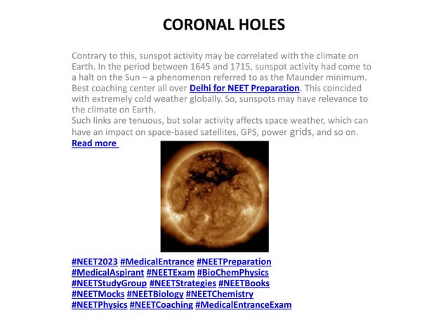 CORONAL HOLES.pptx | Geography | Science