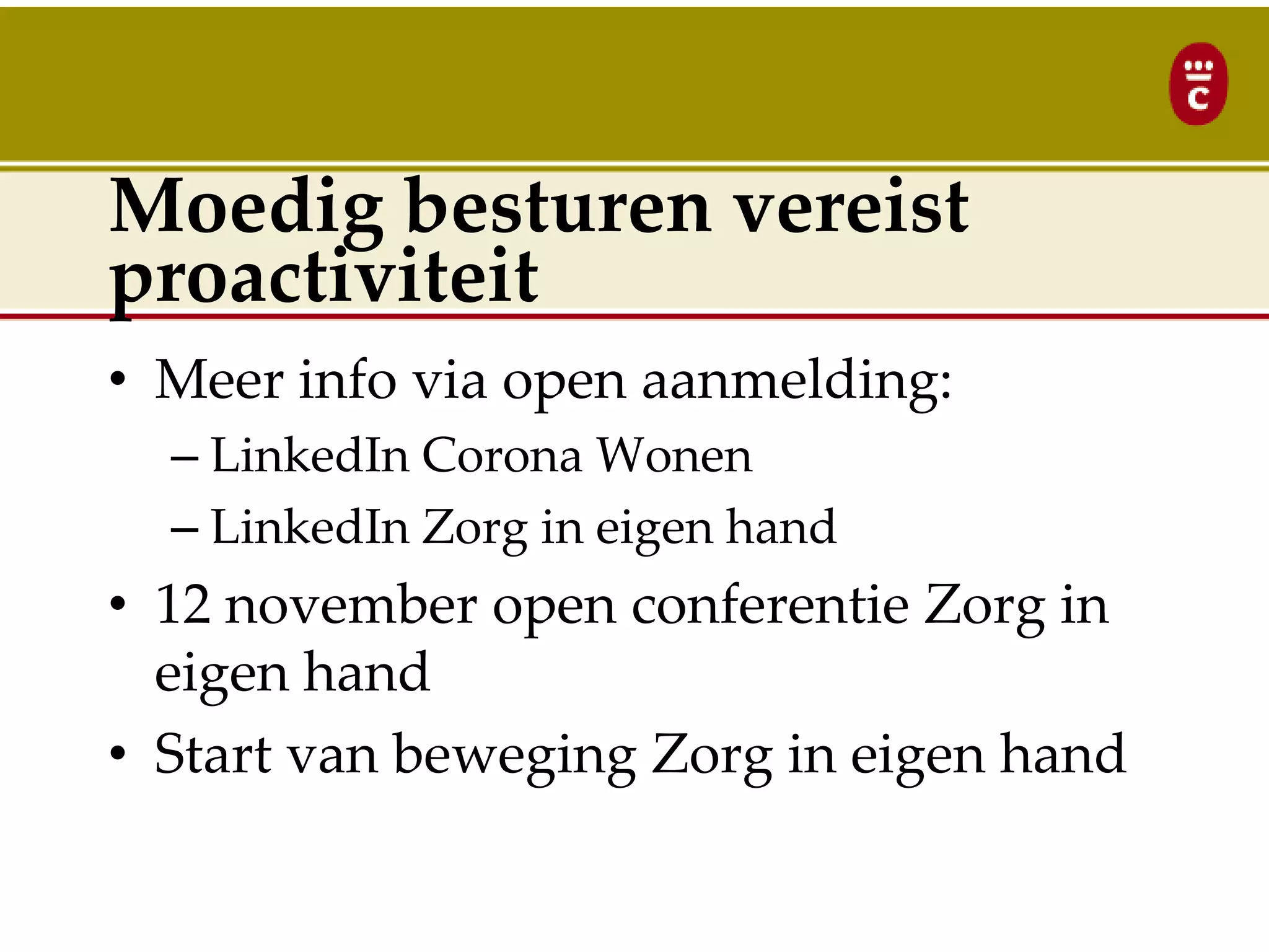 Corona presentatie moedig leiderschap versie 2 | PPTX