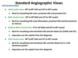 Coronary anatomy and angiographic views | PPTX