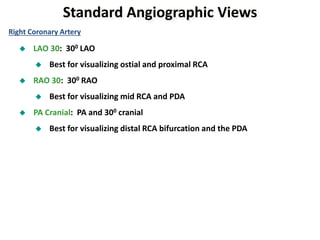 Coronary anatomy and angiographic views | PPTX