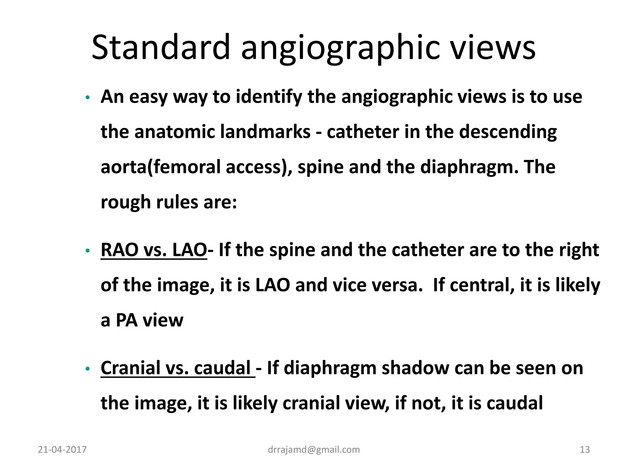Coronary angiogram an overview | PPTX