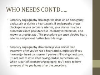 CORONARY ANGIOGRAPHY | PPTX