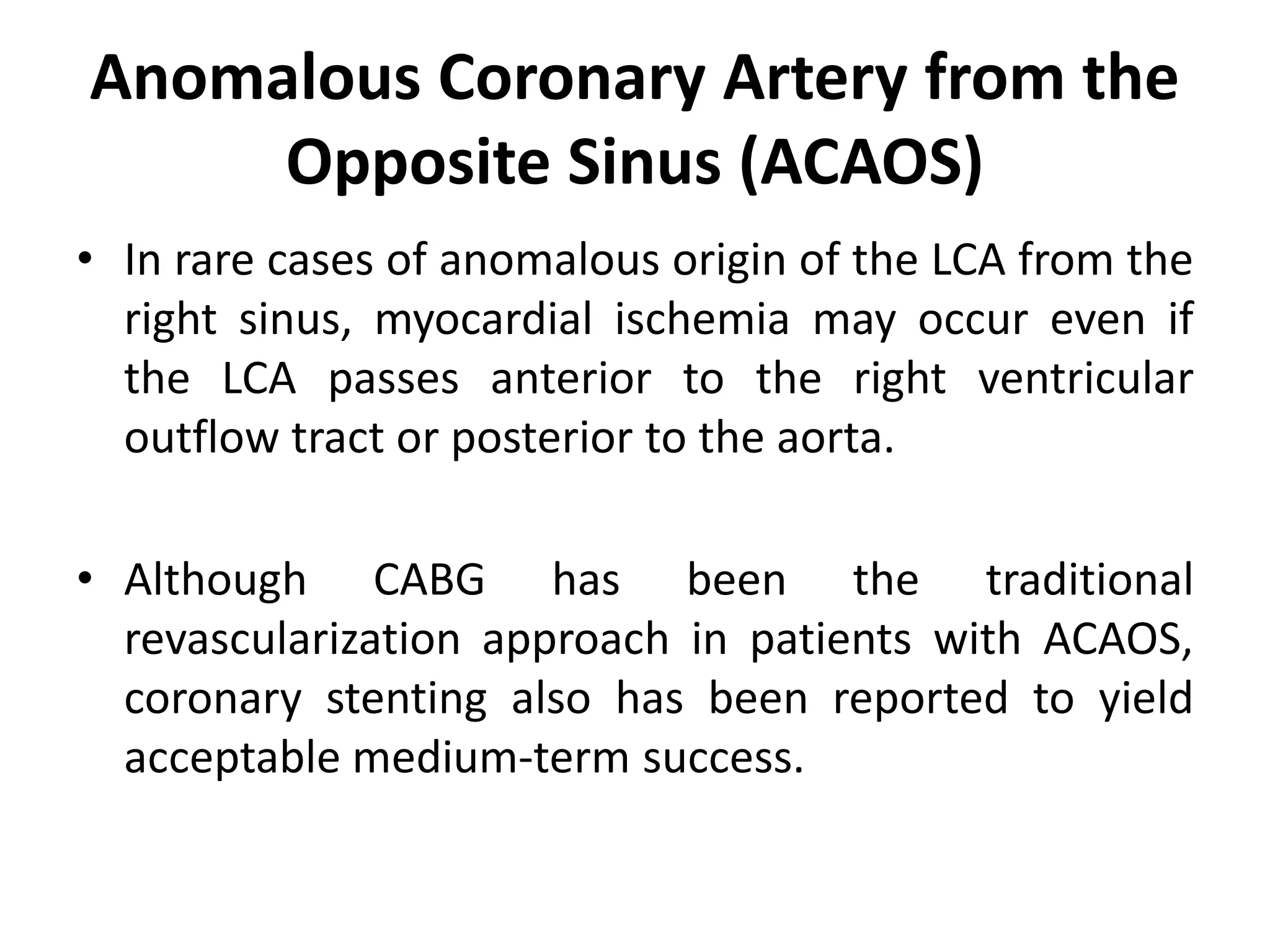 Coronary arteries anomalies | PPTX