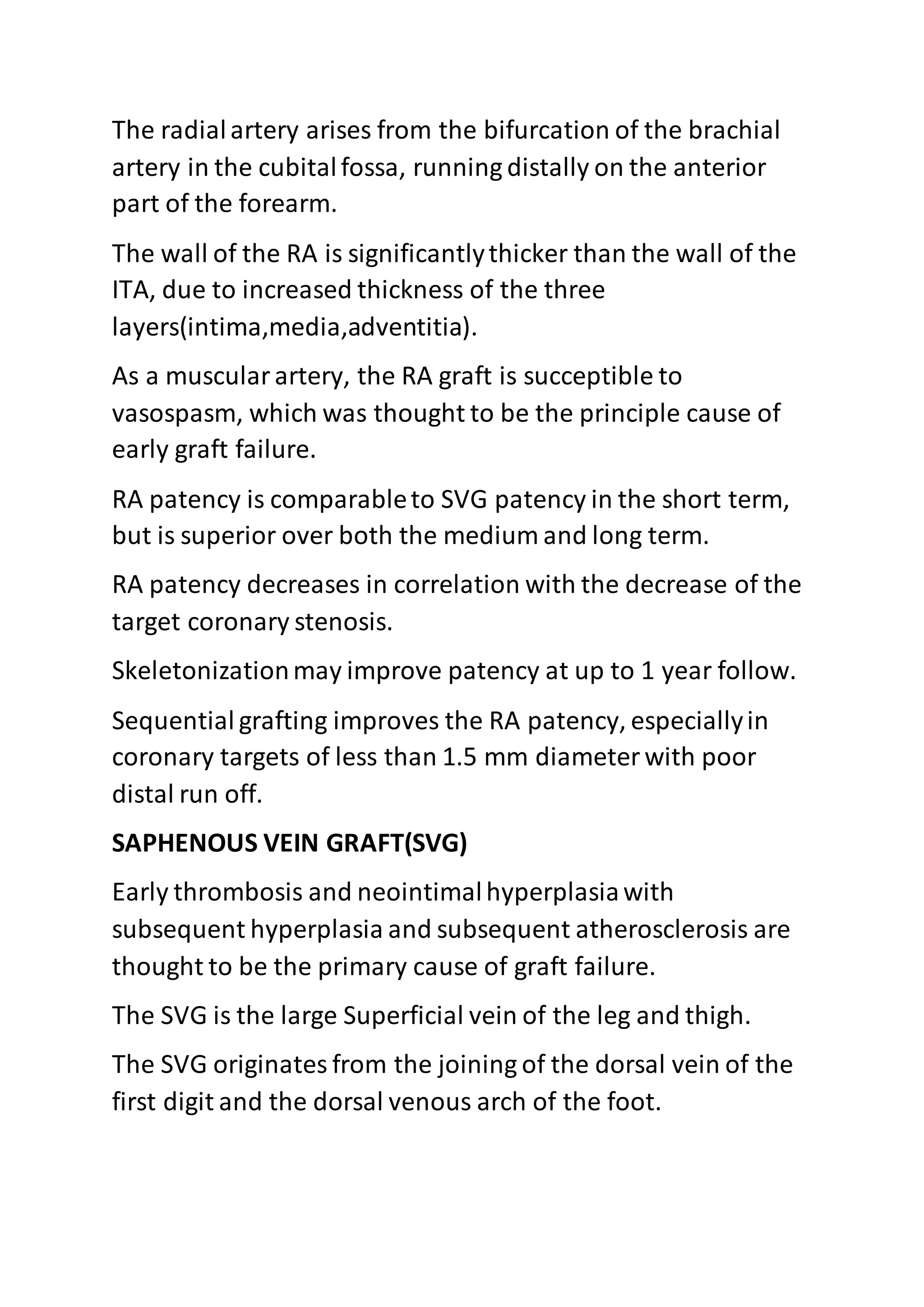 Coronary artery bypass graft conduits | DOCX