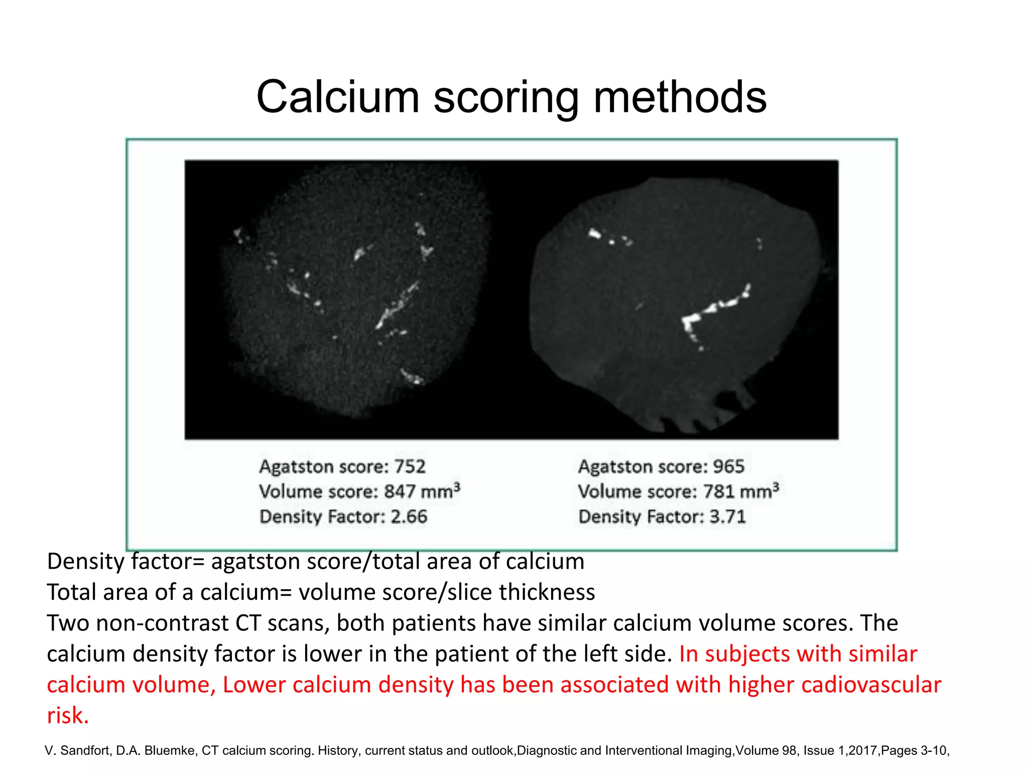 Coronary artery calcium scoring IDoR 2018 | PDF