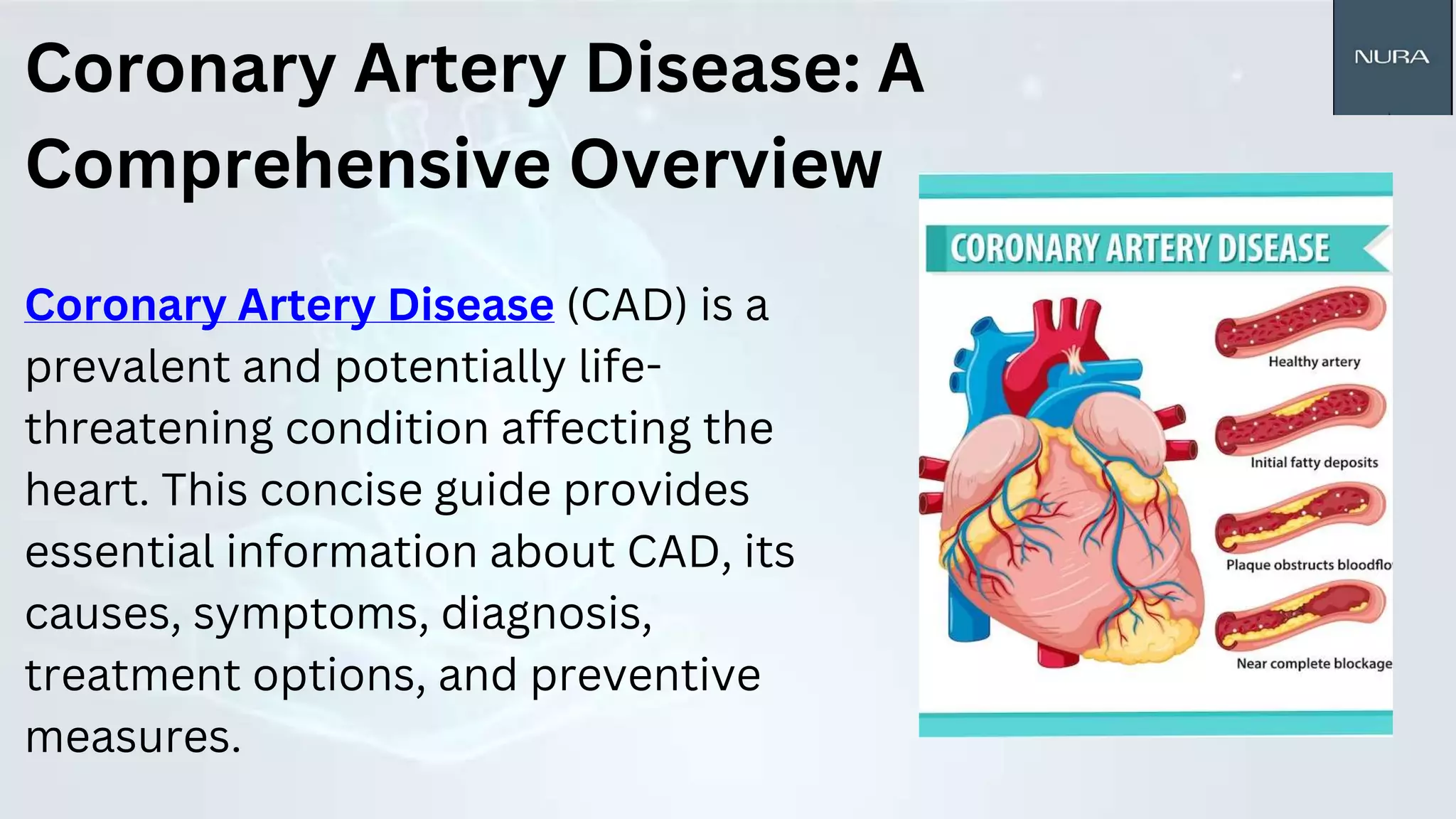 Coronary Artery Disease :A Comprehensive Overview | PPT