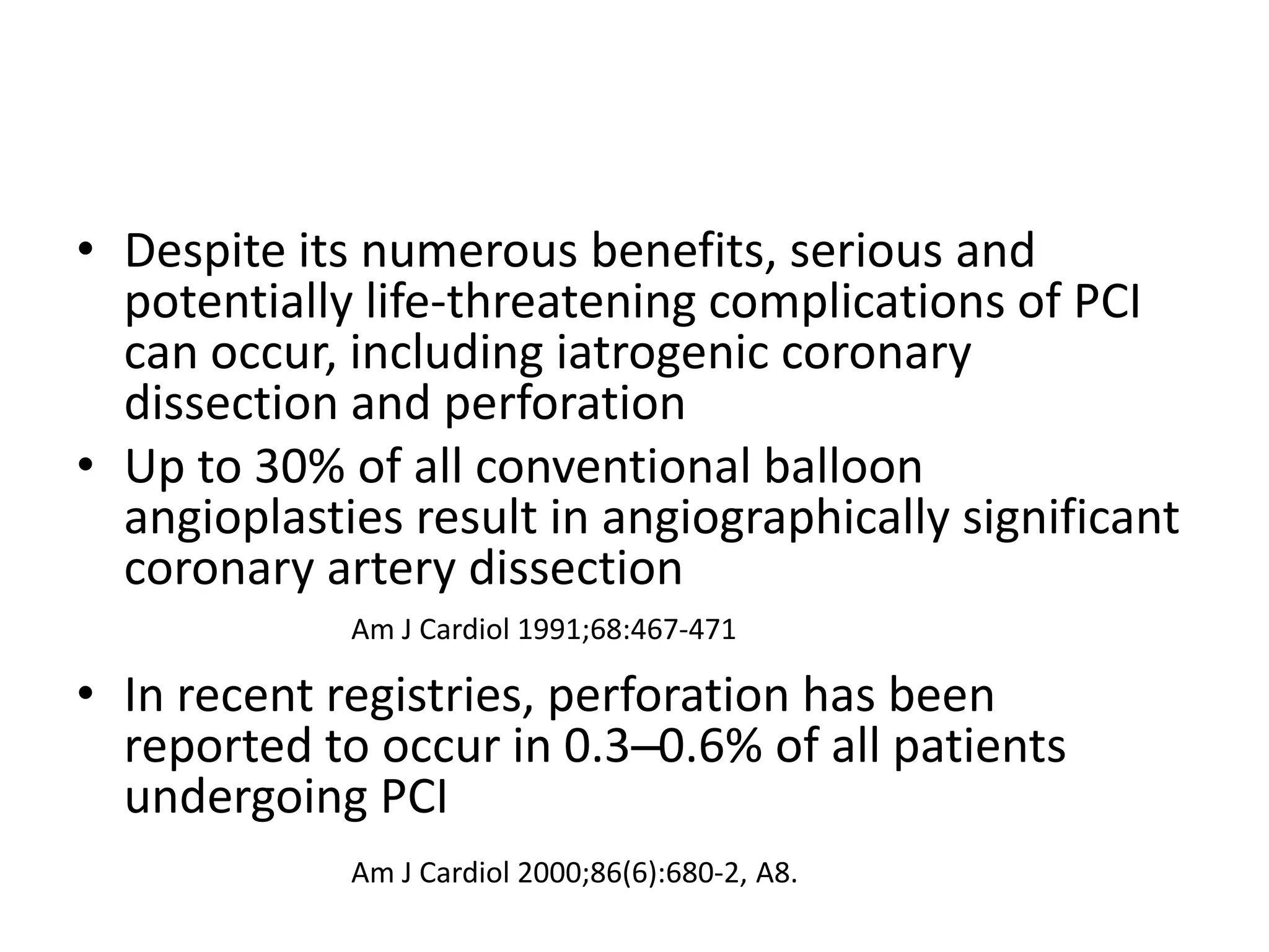 Coronary artery dissection and perforation | PPTX