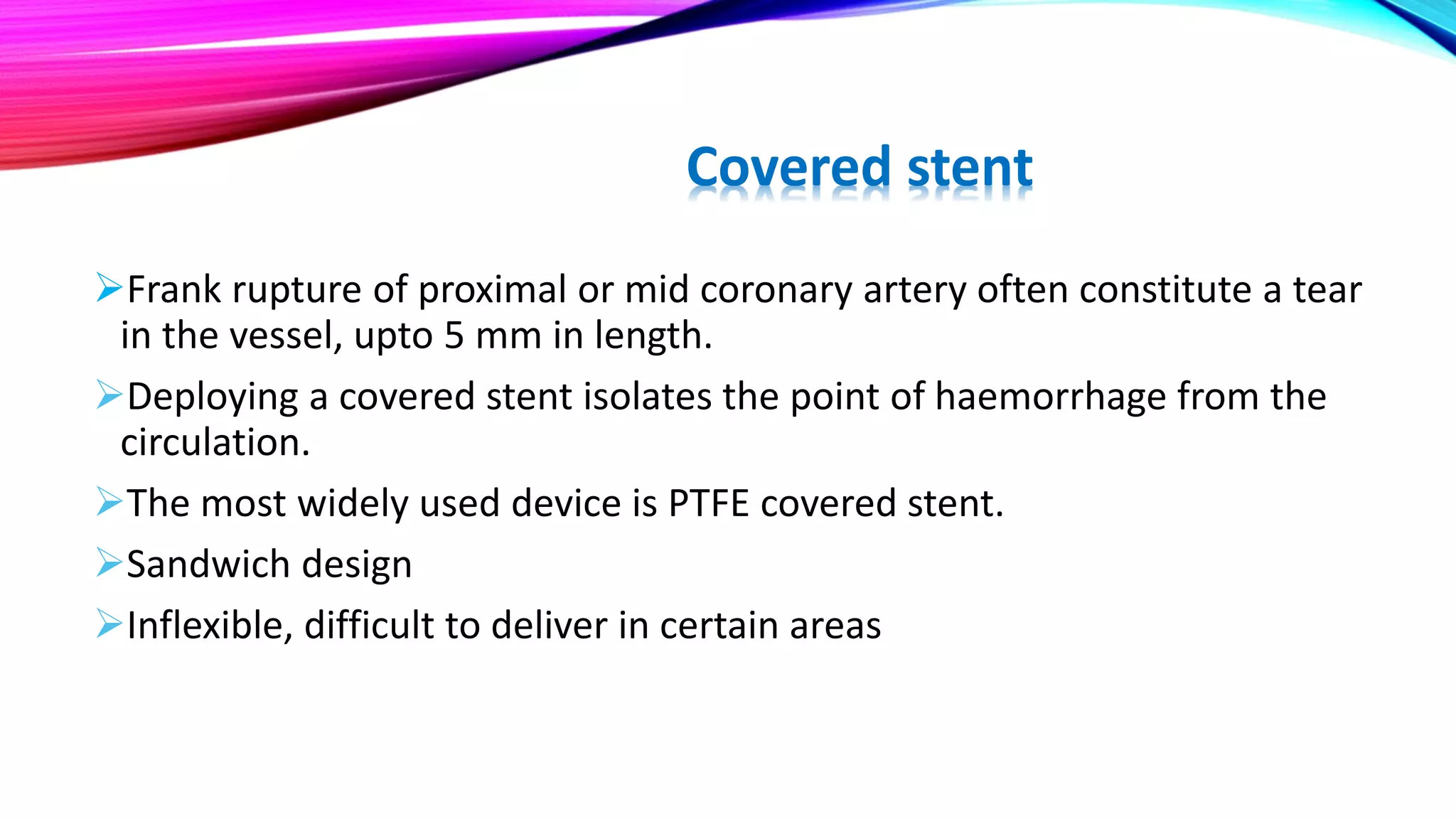 Coronary artery perforation | PPTX