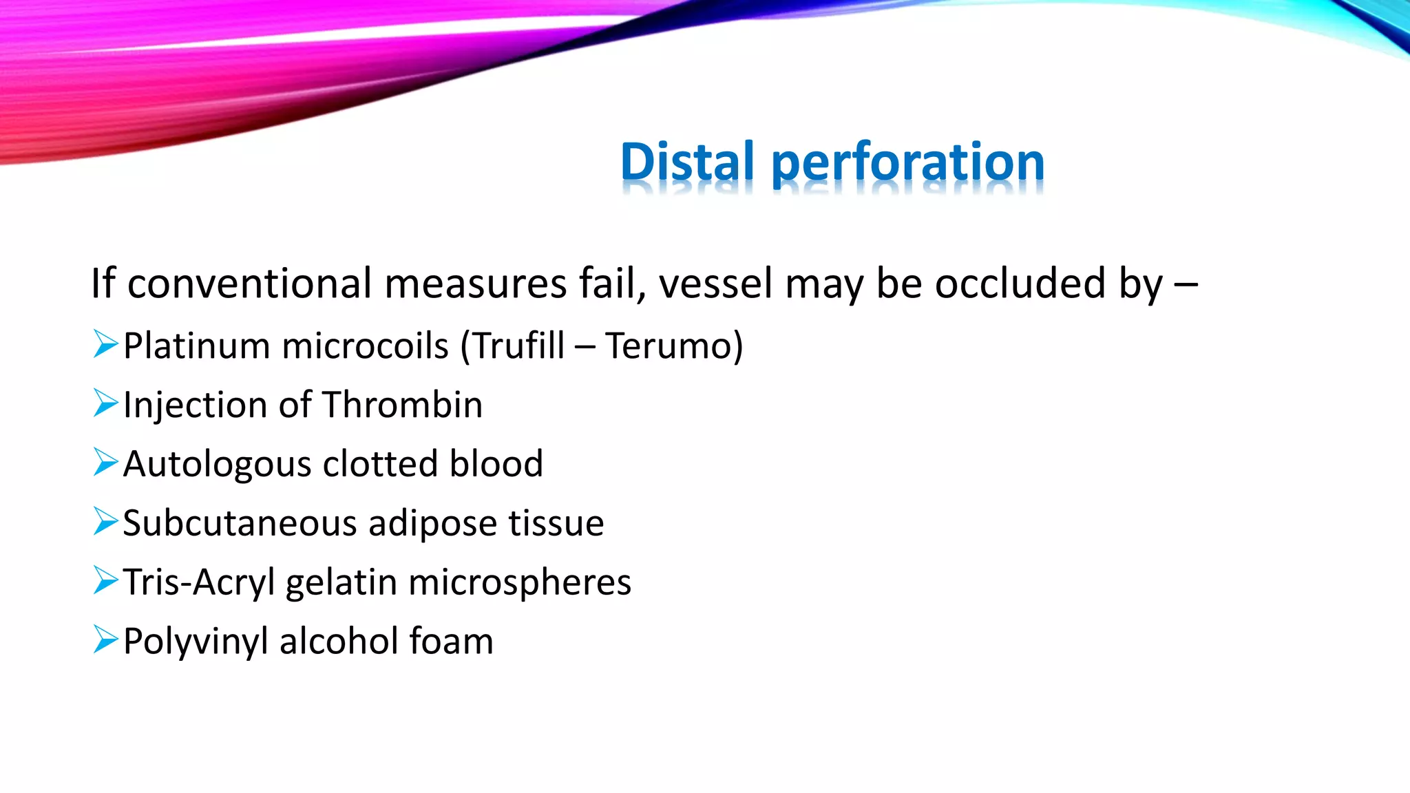 Coronary artery perforation | PPTX