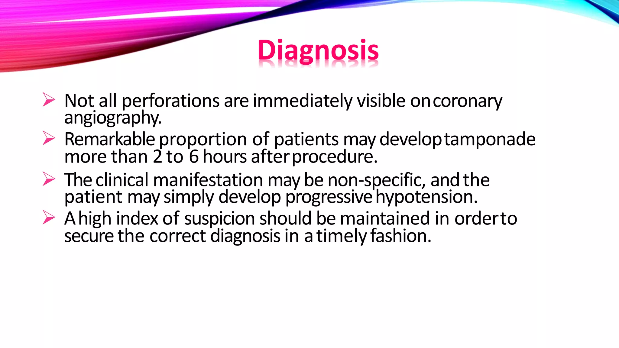 Coronary artery perforation | PPTX