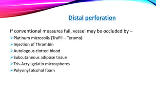 Coronary artery perforation | PPTX