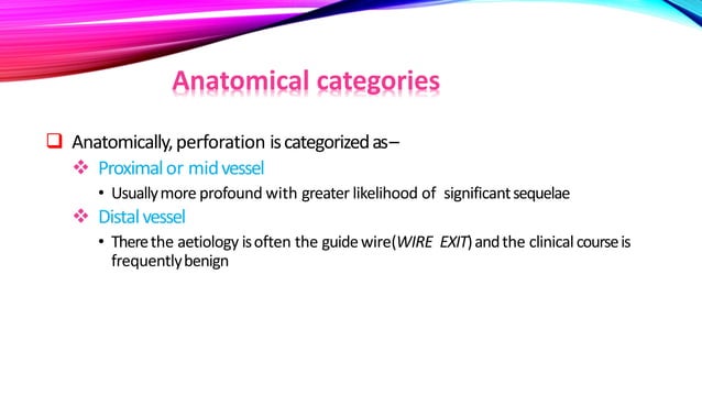 Coronary artery perforation | PPTX