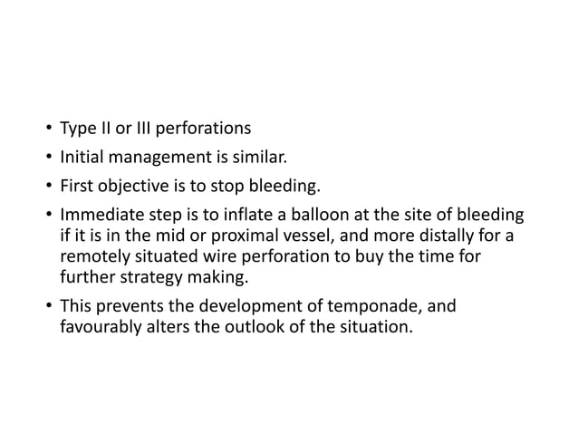 CORONARY ARTERY PERFORATION DURING PCI | PPSX | Heart and ...