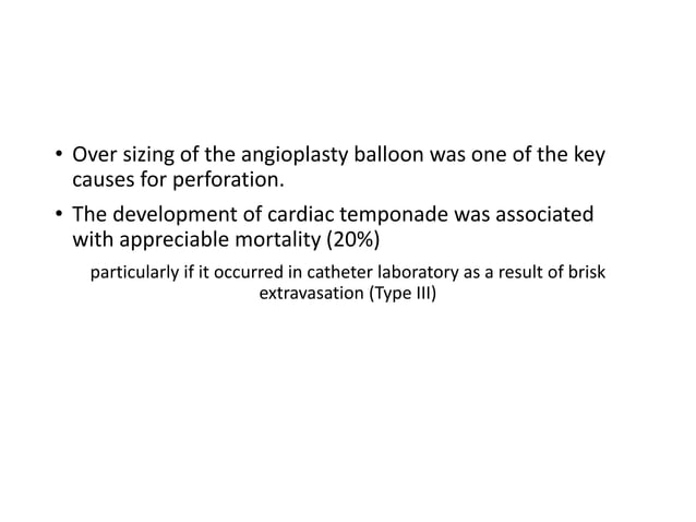 CORONARY ARTERY PERFORATION DURING PCI | PPSX | Heart and ...