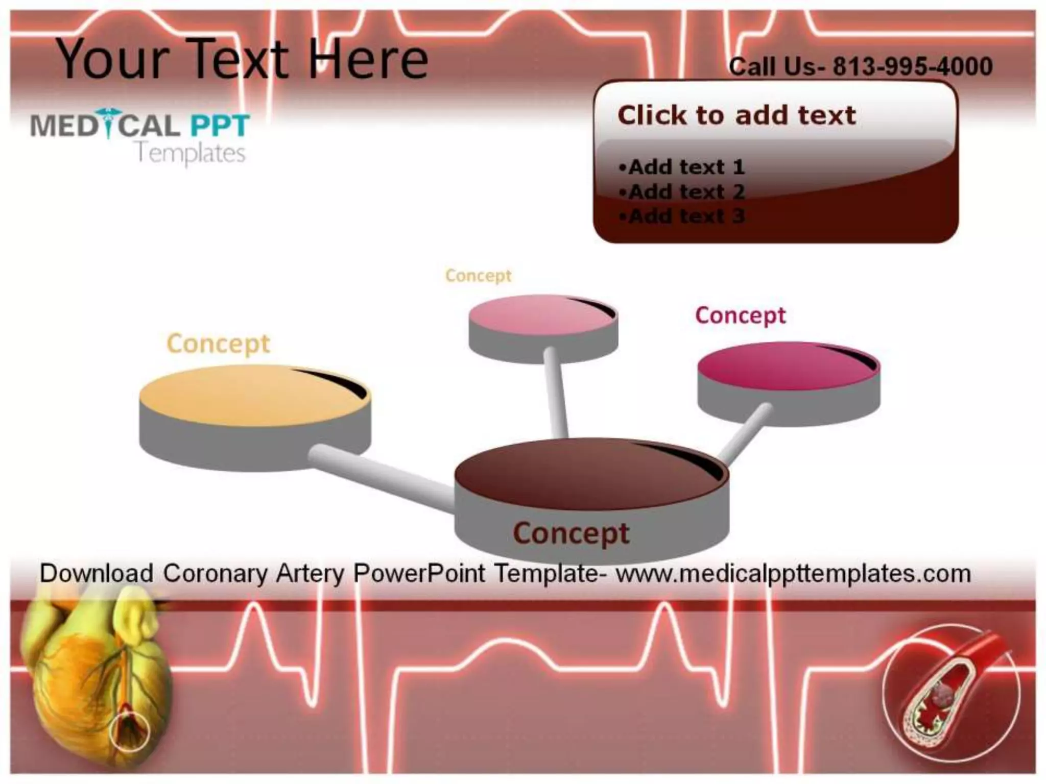 Coronary artery power point template | PPTX