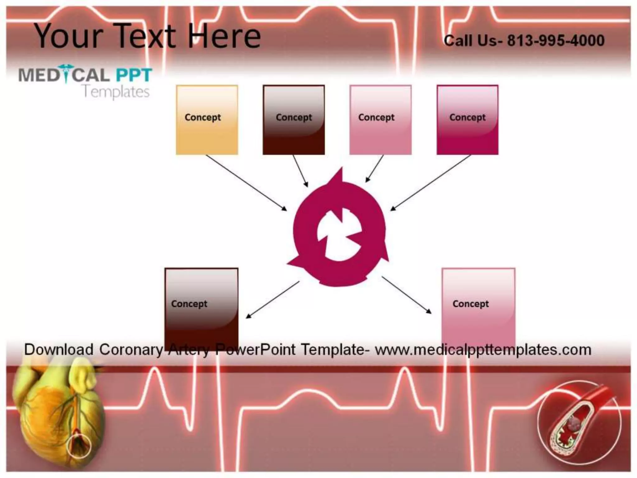 Coronary artery power point template | PPTX