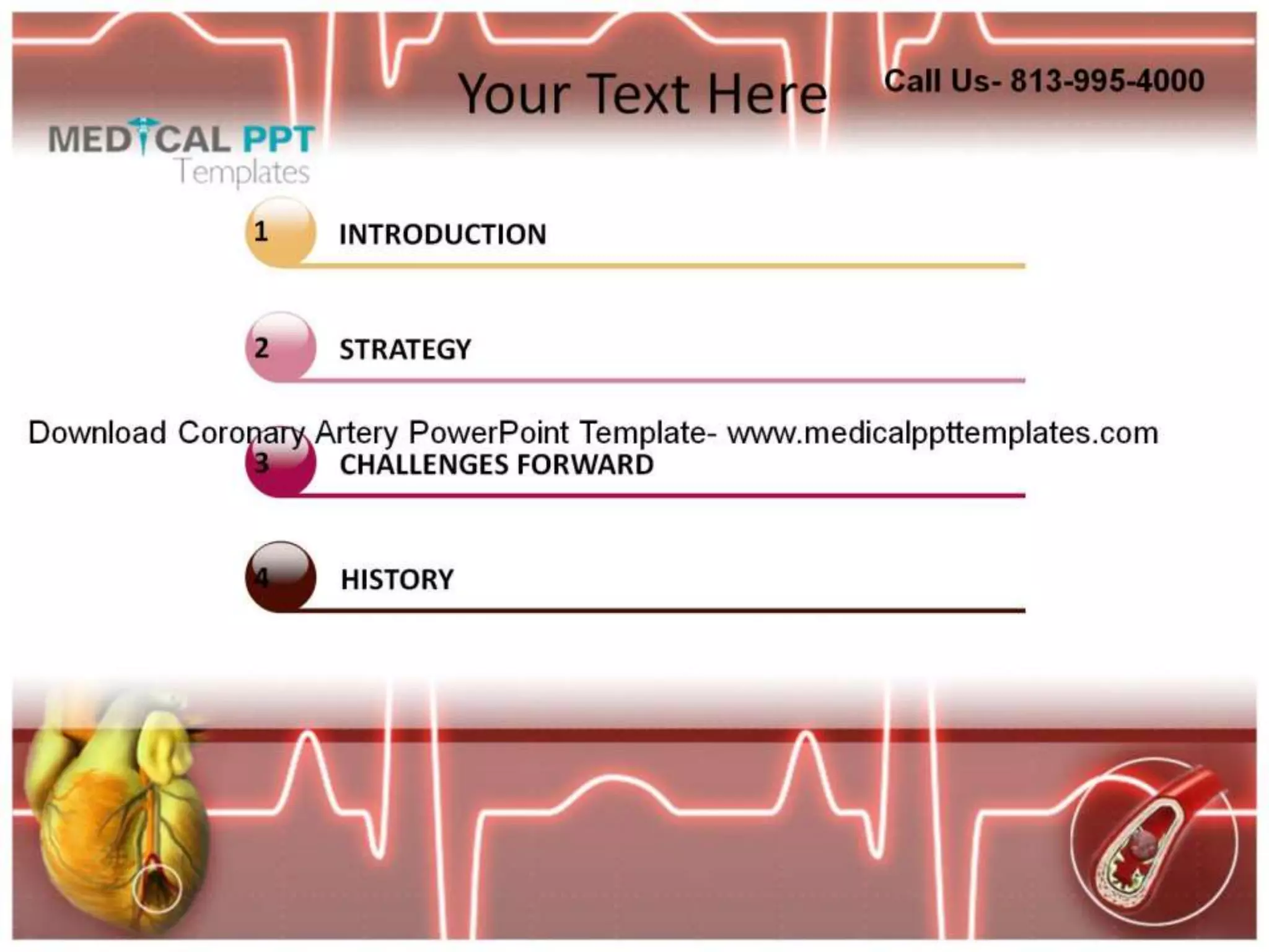 Coronary artery power point template | PPTX