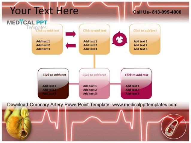 Coronary artery power point template | PPTX