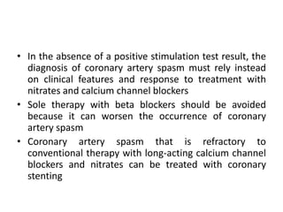 Coronary artery spasm | PPTX
