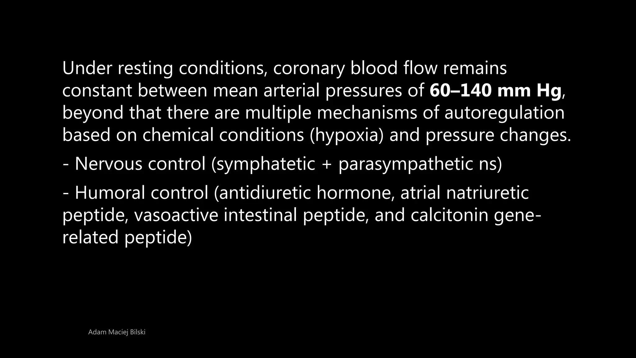 Coronary Blood Flow Ppt